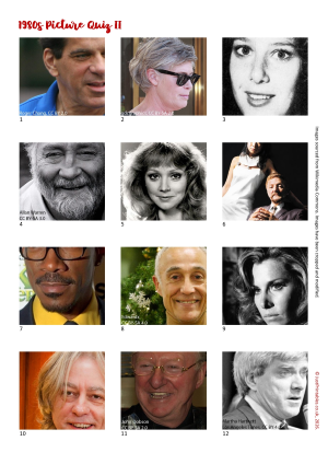 Free Printable 1980s Picture Quiz | Eighties Famous Faces (With Answers)