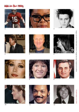 Free Printable 1980s Picture Quiz | Eighties Famous Faces (With Answers)