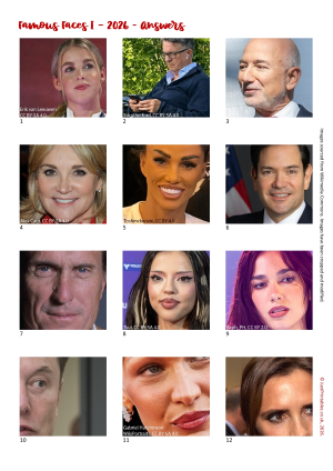 2026 News Picture Quiz | Printable Quiz of the Year Picture Rounds