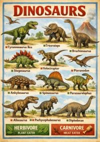 Free Printable Dinosaurs for Kids