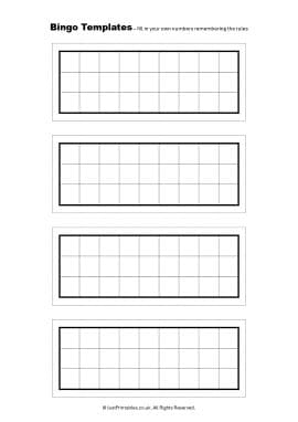 Make Your Own Bingo Cards – Free Printable Blank PDFs (UK and US)