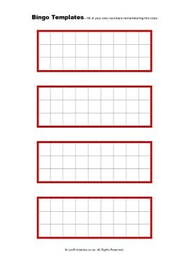 Make Your Own Bingo Cards – Free Printable Blank PDFs (UK and US)