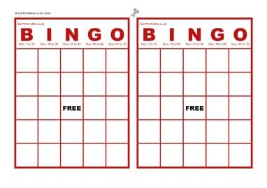 Make Your Own Bingo Cards – Free Printable Blank PDFs (UK and US)