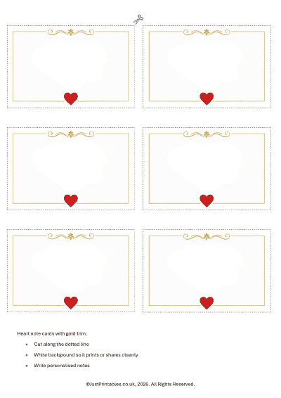 Free Valentine's Day Printables – Love Coupons, Gift Tags and Writing Paper